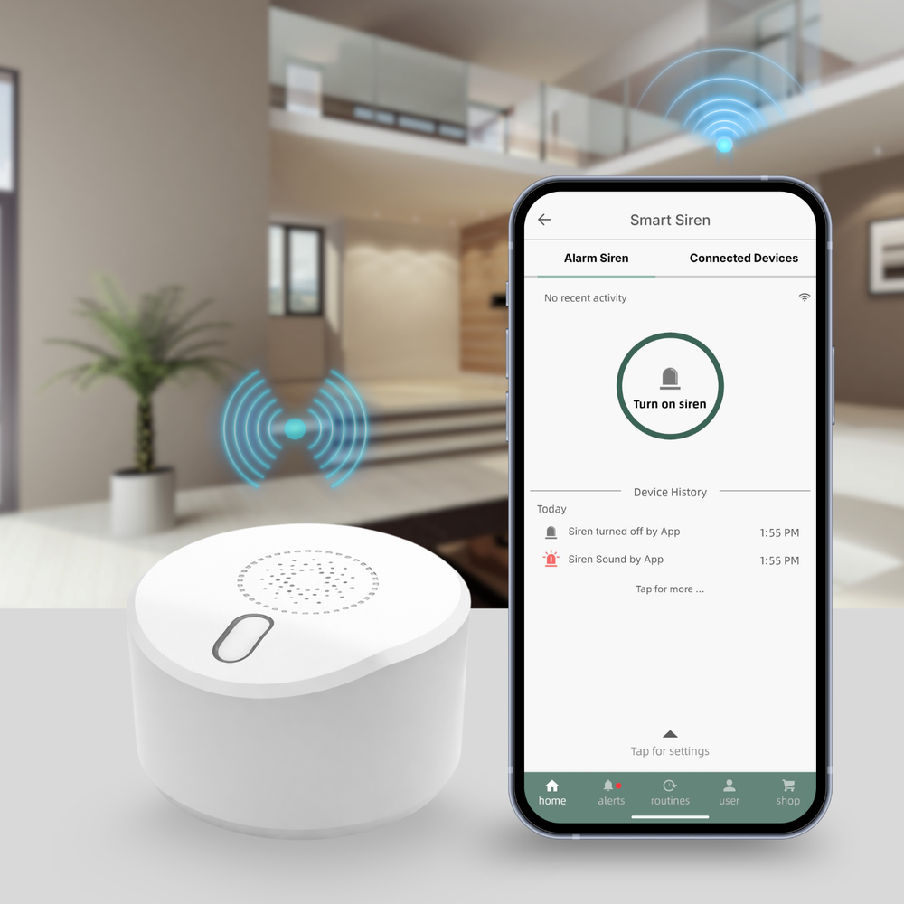SECURAM Hub Siren | Smart Security Hub with 85 dB Alarm